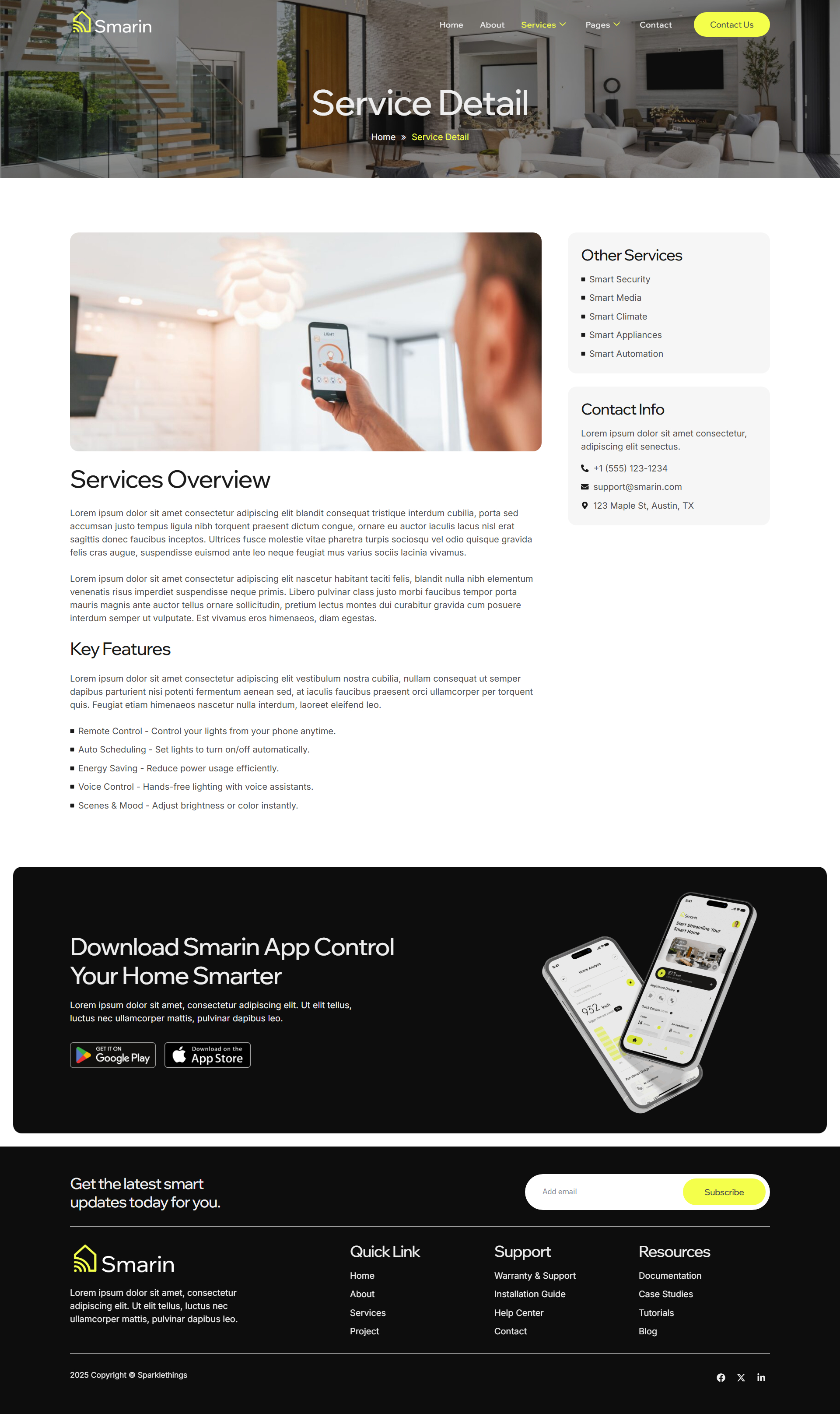 Smarin - Smart Home Automation Elementor Template Kit by sparklethings